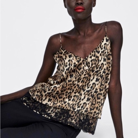 Zara | Tops | Zara Leopard Print Camisole Size Small | Poshmark